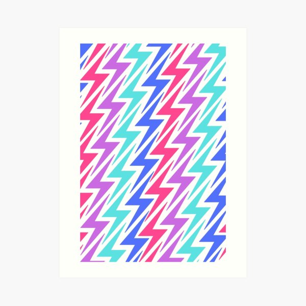 "Preppy Lightning Bolt Collage" Art Print by ccaaiittlllyynn | Redbubble