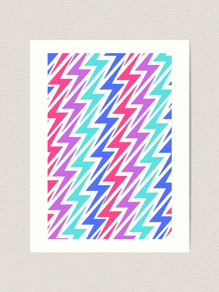 "Preppy Lightning Bolt Collage" Art Print by ccaaiittlllyynn | Redbubble
