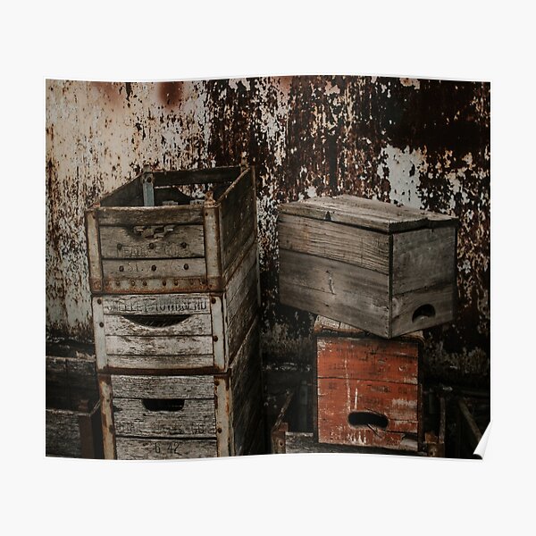 "Farmhouse Vintage Wooden Crates" Poster by JLPhotographer | Redbubble