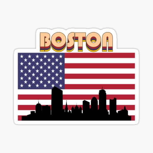 "BOSTON" Sticker for Sale by Kolorias | Redbubble