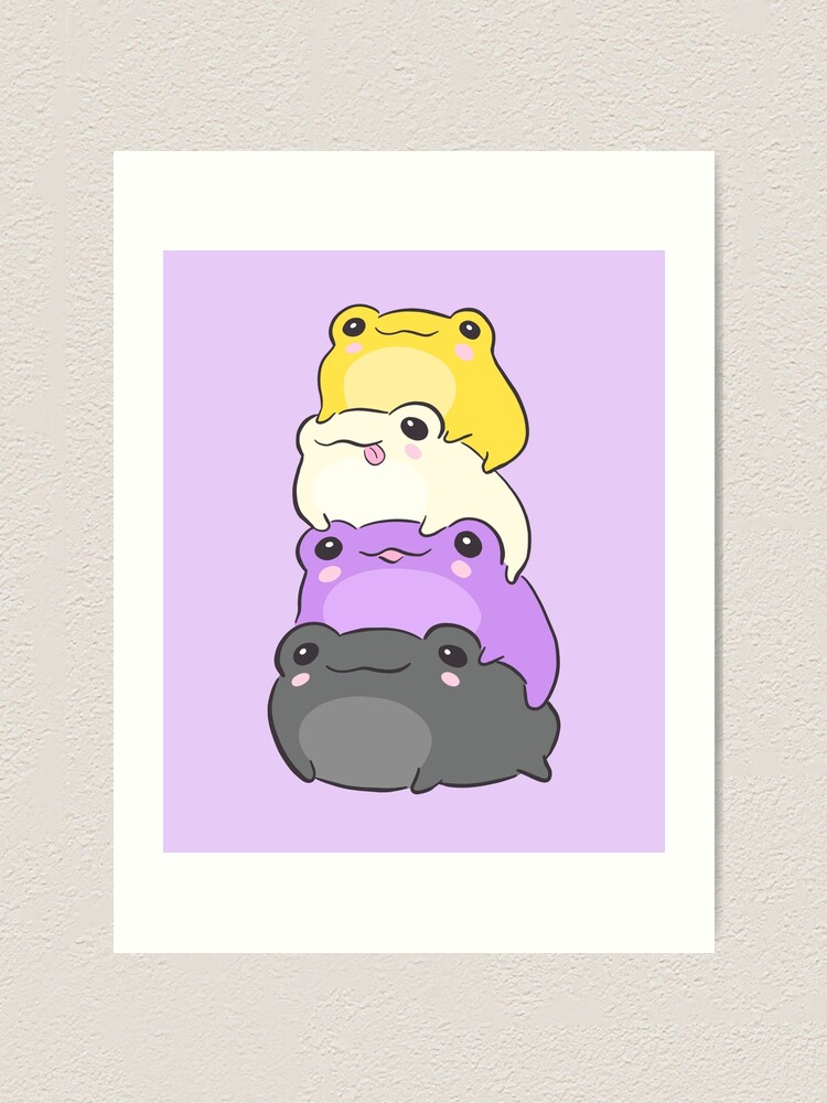 "Nonbinary Pride Frog - Cute Kawaii Aesthetic Frog - Subtle Non-Binary ...