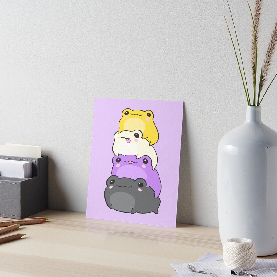"Nonbinary Pride Frog - Cute Kawaii Aesthetic Frog - Subtle Non-Binary ...