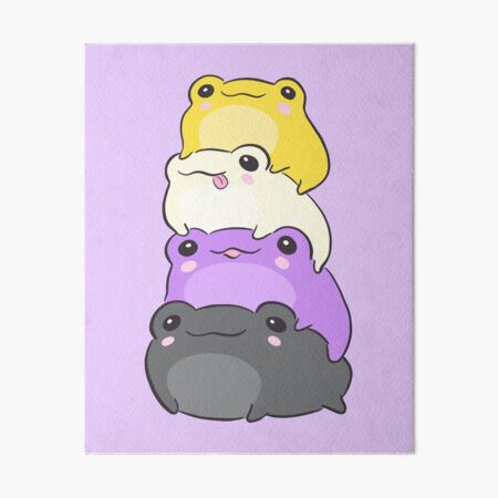 "Nonbinary Pride Frog - Cute Kawaii Aesthetic Frog - Subtle Non-Binary ...