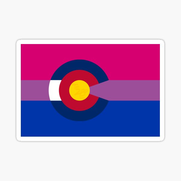 "Colorado LGBTQIA2S+ Bi Pride Flag" Sticker for Sale by that5280lady ...