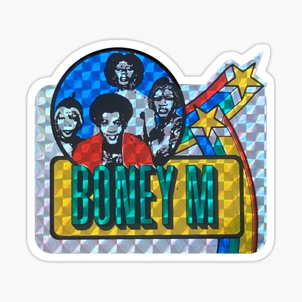 "1970' s Boney M Faux Prism decal" Sticker for Sale by SimonAllen ...