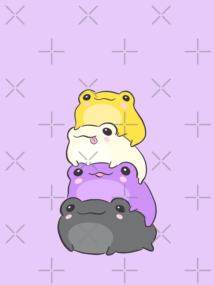 "Nonbinary Pride Frog - Cute Kawaii Aesthetic Frog - Subtle Non-Binary ...