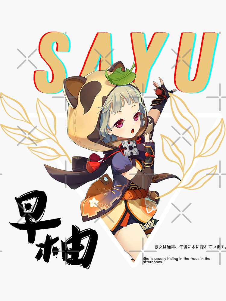 "Sayu - Genshin Impact New Character" Sticker for Sale by Omagatoki ...