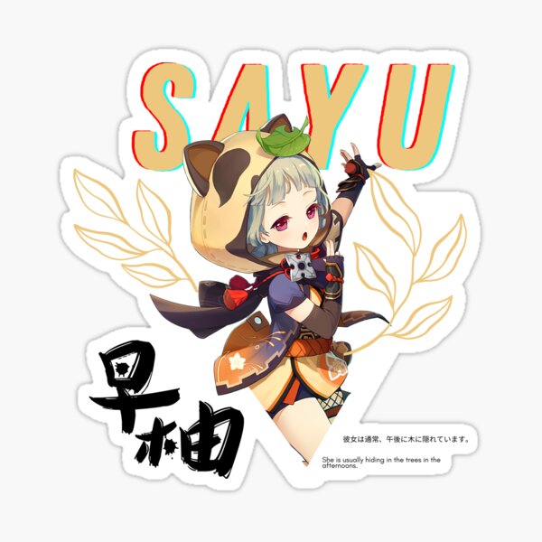 "Sayu - Genshin Impact New Character" Sticker for Sale by Omagatoki ...