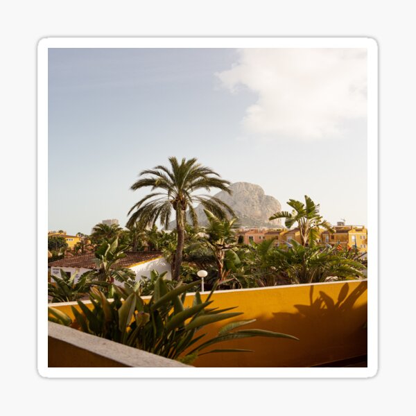 "Palm trees with yellow buildings" Sticker for Sale by noonstop | Redbubble