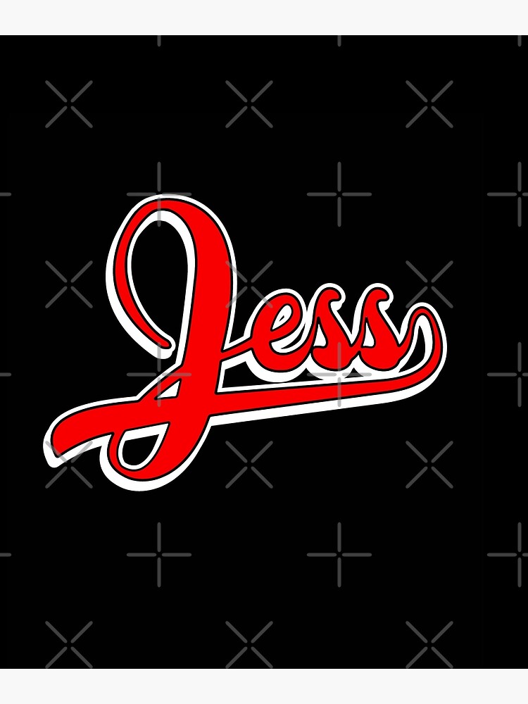 "Jess Team Jess I love Jess boy crush-vintage baseball font retro logo ...