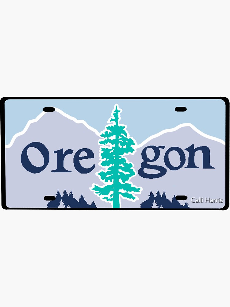 "Oregon license plate" Sticker for Sale by callih1231 | Redbubble