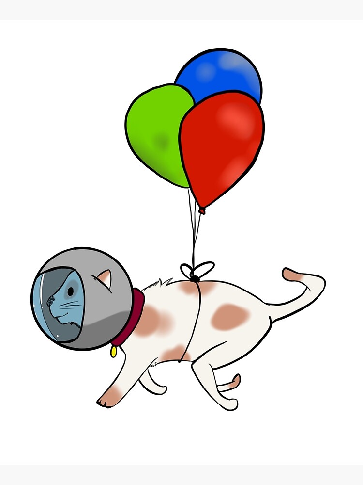 "Floating Cat" Poster by DanielsHut | Redbubble