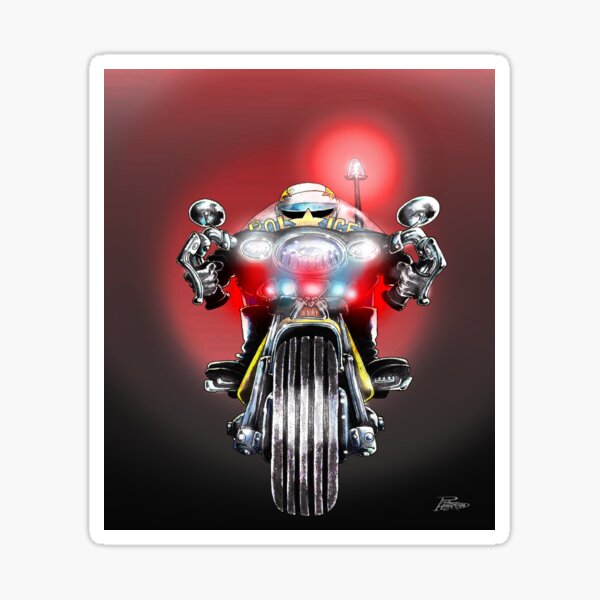 "Motorcycle Cop" Sticker for Sale by Hoka-Hey | Redbubble