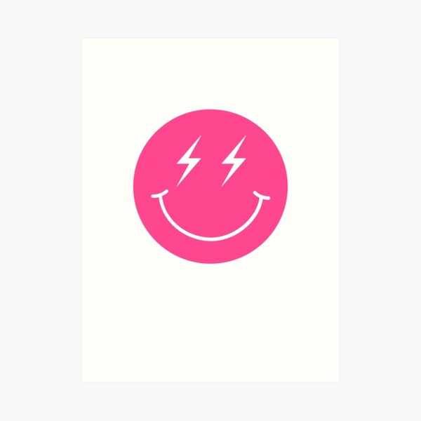 "Lightning Bolt Happy Face" Art Print by ccaaiittlllyynn | Redbubble