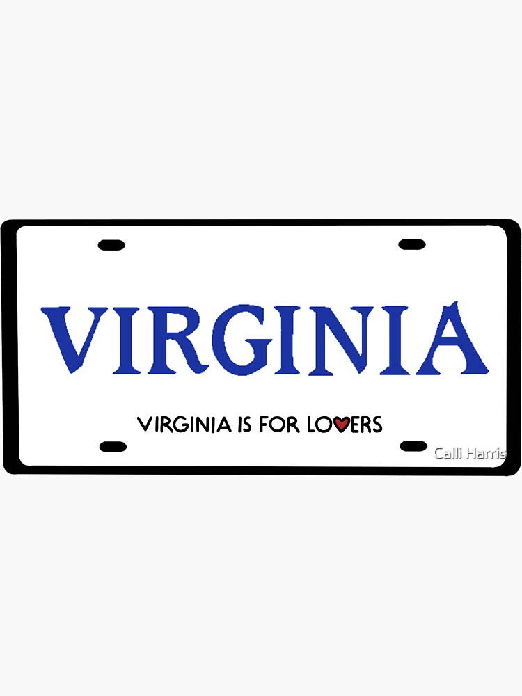 "Virginia license plate" Sticker for Sale by callih1231 | Redbubble