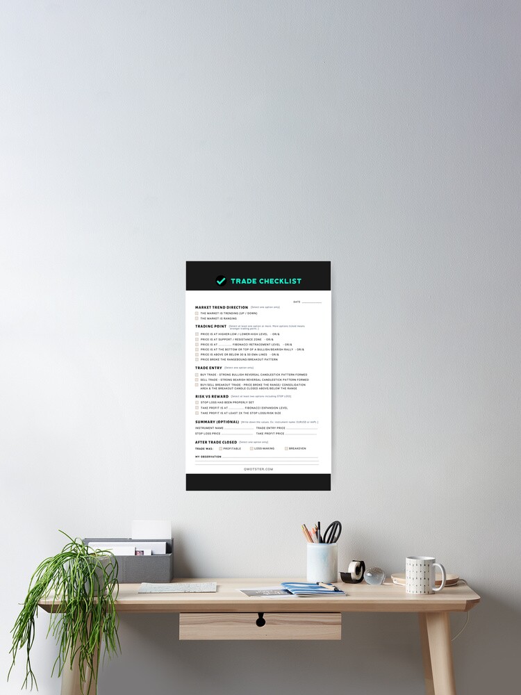 "Trade Checklist Tool" Poster for Sale by qwotsterpro | Redbubble