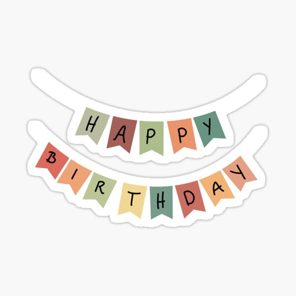 "Happy birthday banner" Sticker for Sale by karmarnys | Redbubble