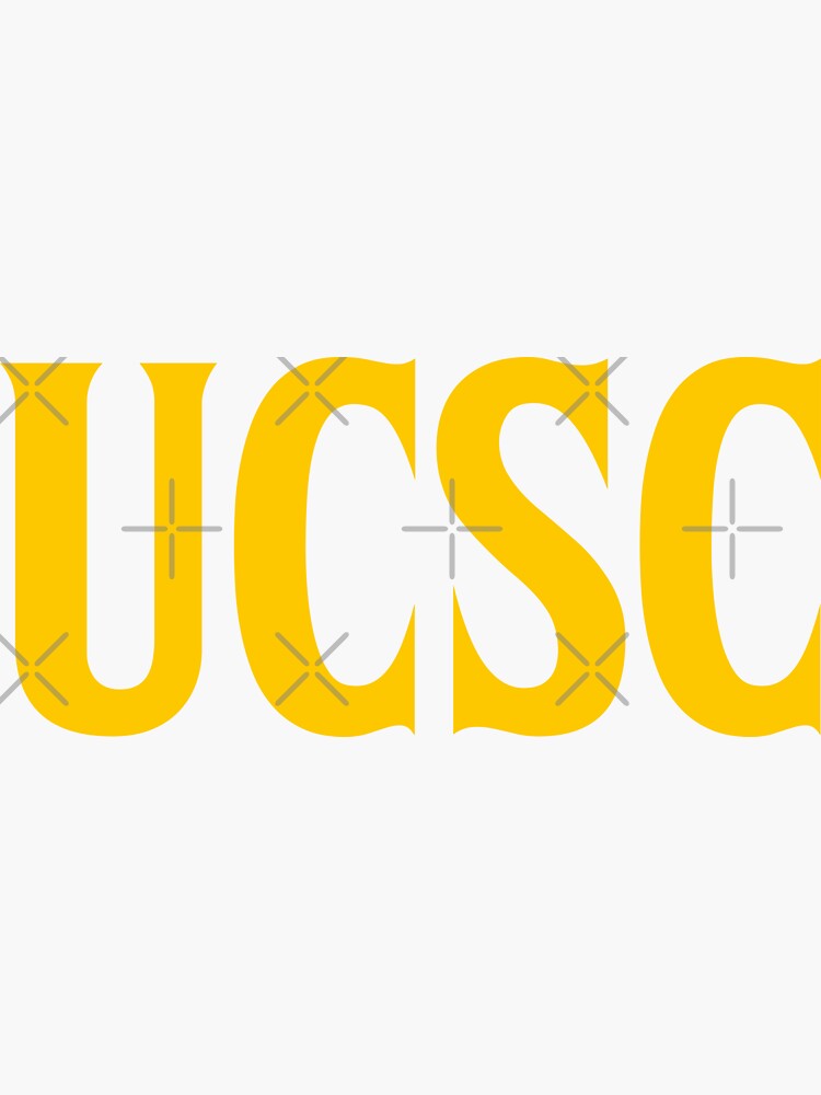 "ucsc - pointy font" Sticker for Sale by scollegestuff | Redbubble
