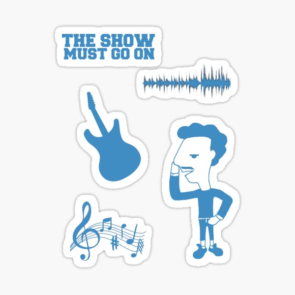 "The show must go on Blue Bundle " Sticker for Sale by BrandyArtSpace ...