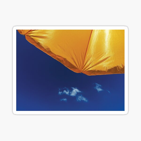 "Orange Parasol & Blue Sky - Parasol #1" Sticker for Sale by ...
