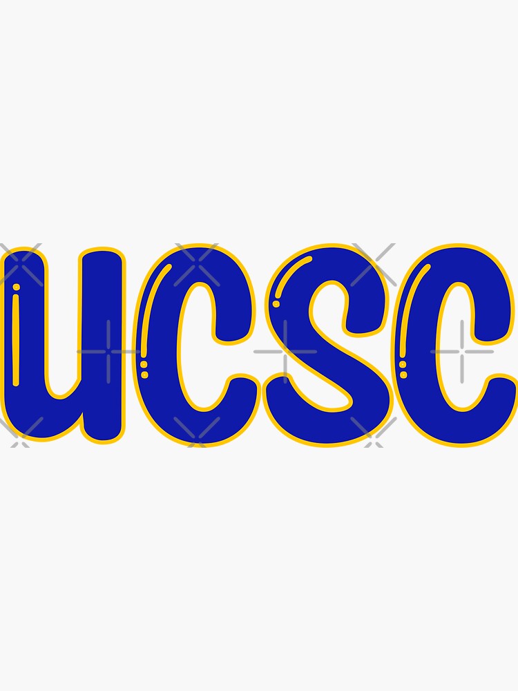 "ucsc - shiny bubble font" Sticker for Sale by scollegestuff | Redbubble