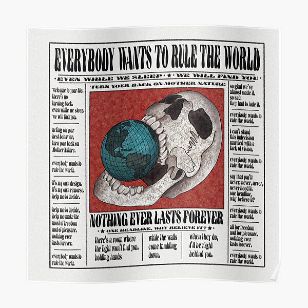 "RULE THE WORLD" Poster by elliotkai | Redbubble