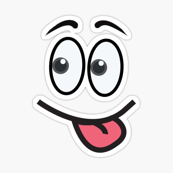 "Fun Silly face - goofy face" Sticker for Sale by ABInspired | Redbubble
