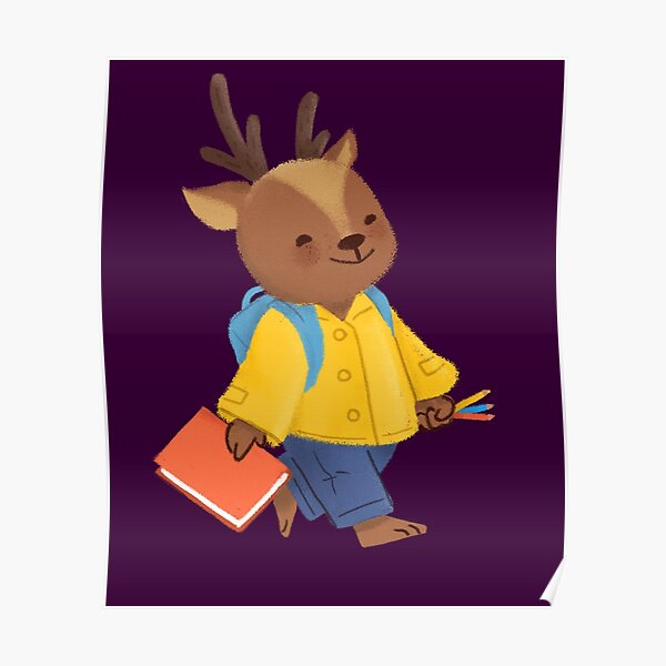 "Happy Funny Preschool Cute Caribou" Poster by hankam | Redbubble