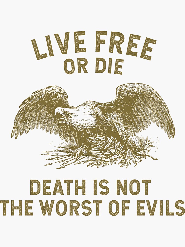"The John Stark (Live Free or Die motto)" Sticker for Sale by ...