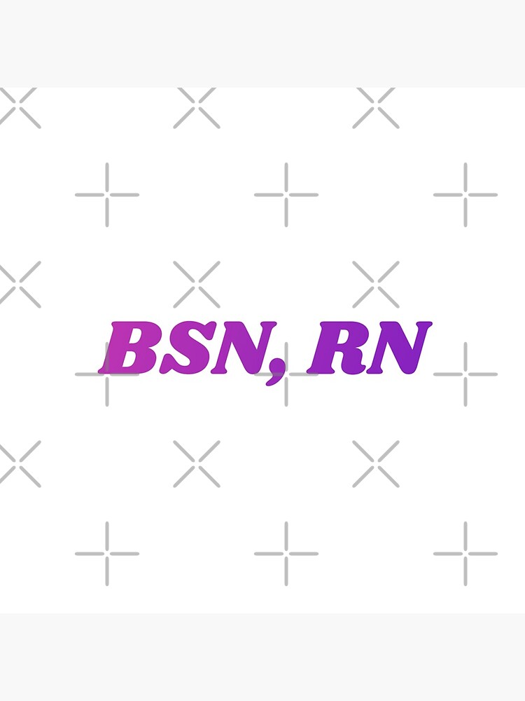 "BSN, RN- dark pink to purple gradient" Poster for Sale by CSdoodles ...