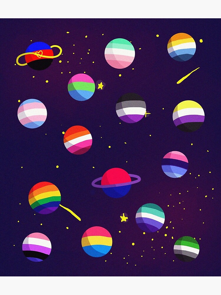 "Pride Planets" Poster by MariahsDesigns | Redbubble