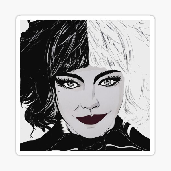 C R U E L L A Sticker For Sale By Fmcgeareyart Redbubble c-r-u-e-l-l-a-sticker-for-sale-by-fmcgeareyart-redbubble