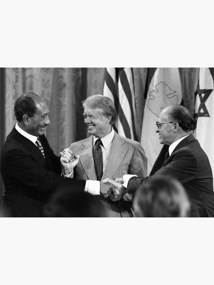 "Jimmy Carter with Sadat and Begin - Camp David 1978" Poster for Sale ...