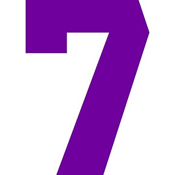 "Number 7 Sports Purple" Poster for Sale by Shariss | Redbubble