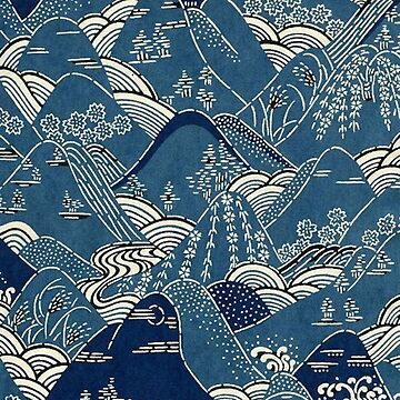 "Japanese Mountain Pattern" Poster for Sale by TheLightArt | Redbubble