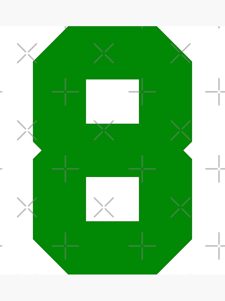 "Number 8 Sports Green" Poster for Sale by Shariss | Redbubble