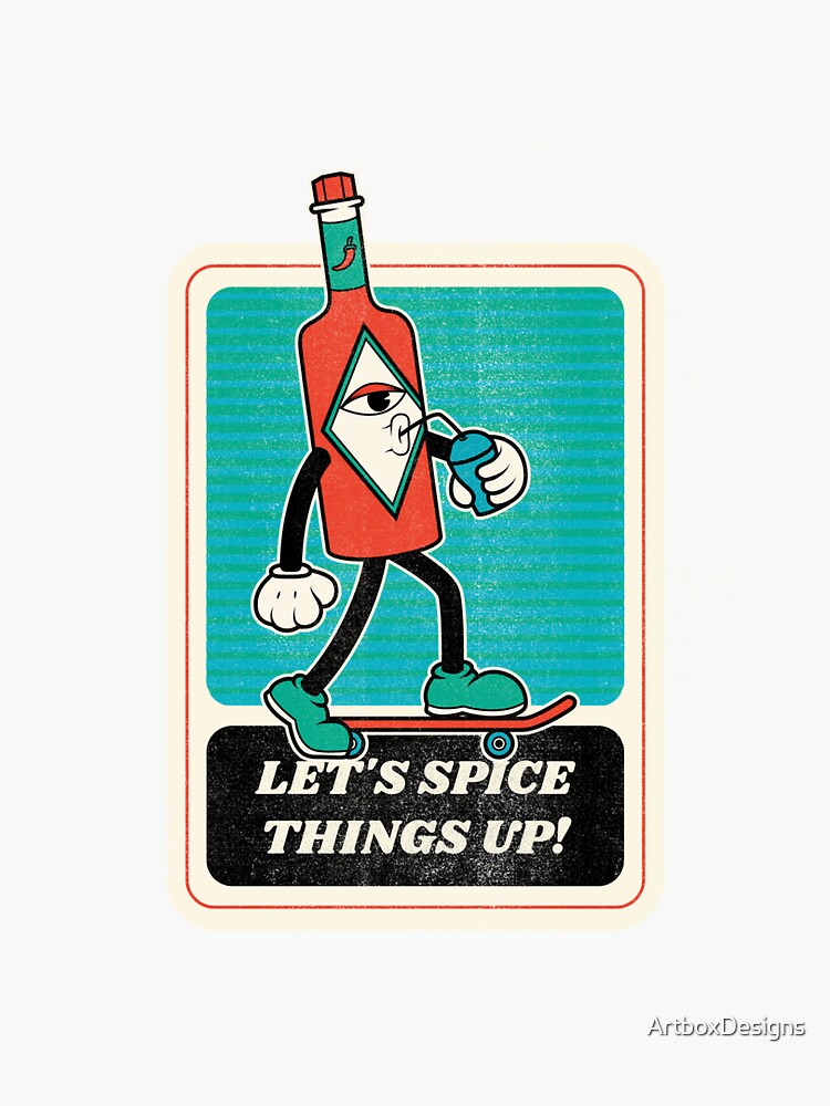 "Let's Spice Things Up!" Sticker for Sale by ArtboxDesigns | Redbubble