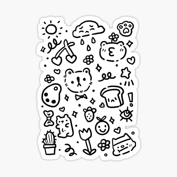 "Black Aesthetic Pattern" Sticker for Sale by KyaArt | Redbubble