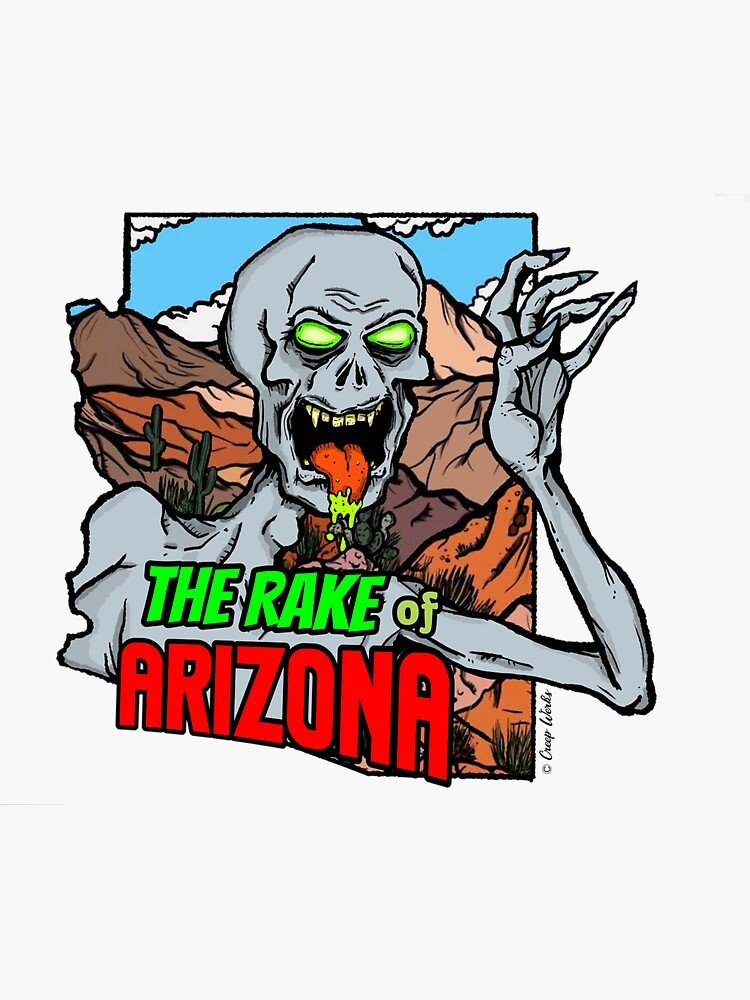 "The Rake of Arizona Legendary Cryptid Creature Creeptid" Sticker for ...