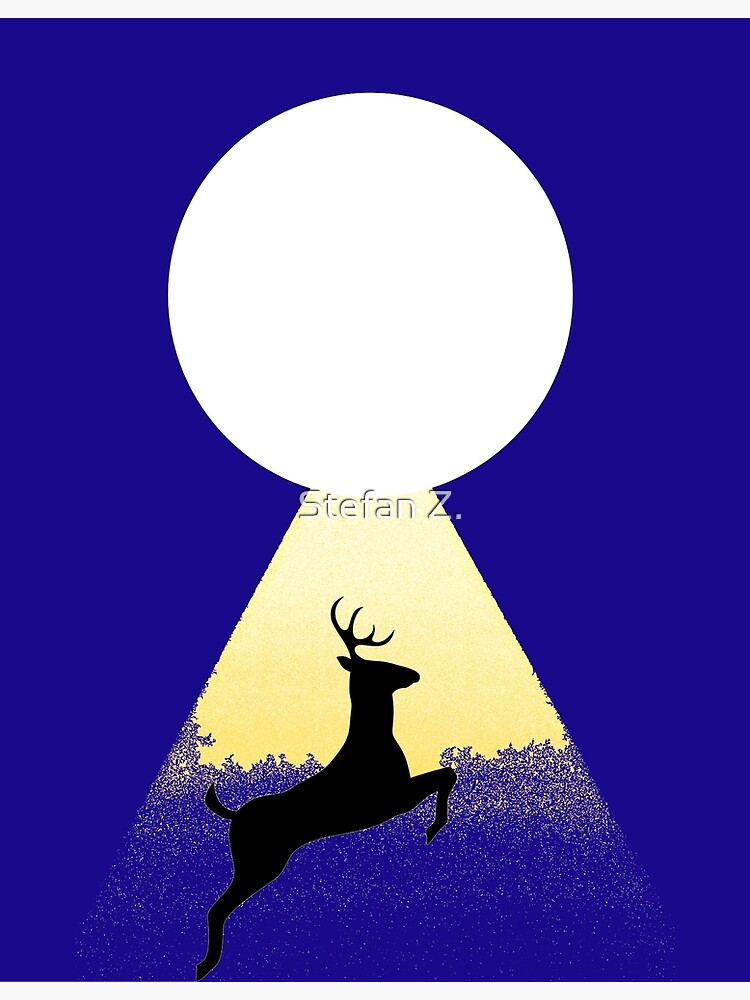 "Moon Deer" Poster by Stalker2133 | Redbubble