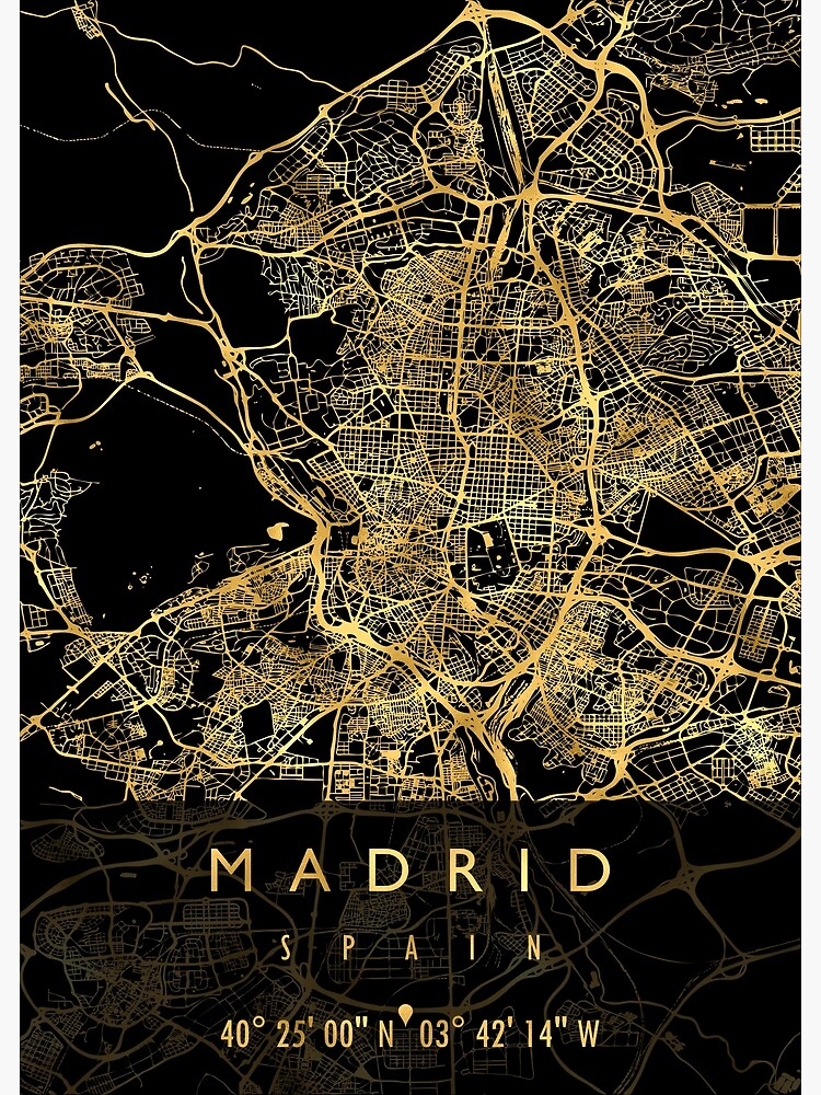 MADRID MAP SPAIN Premium Matte Vertical Poster sold by Ravi Teja | SKU ...