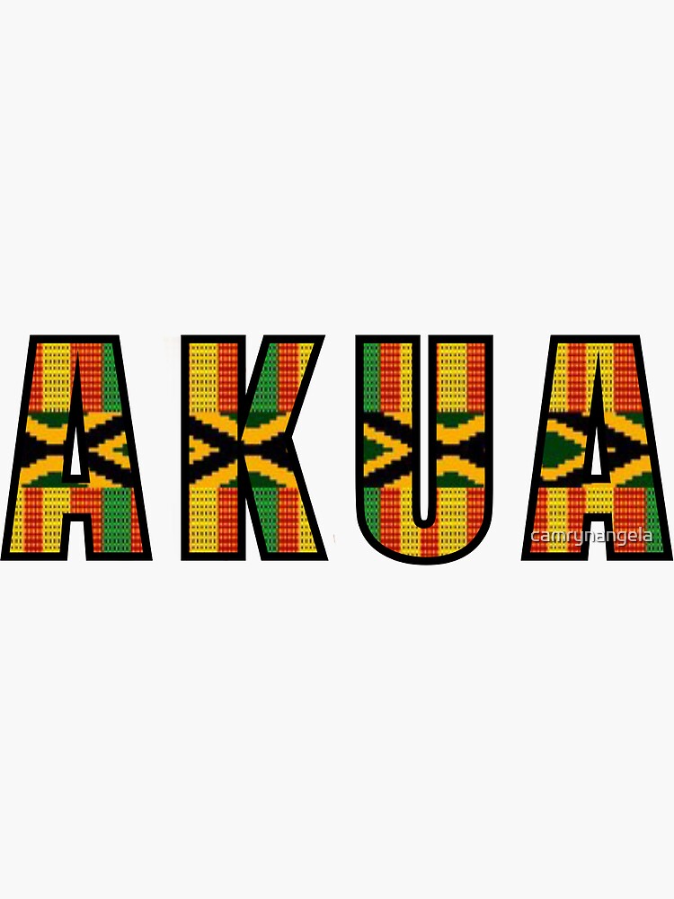 "Akua Wednesday Born Ghanaian Female" Sticker for Sale by camrynangela ...
