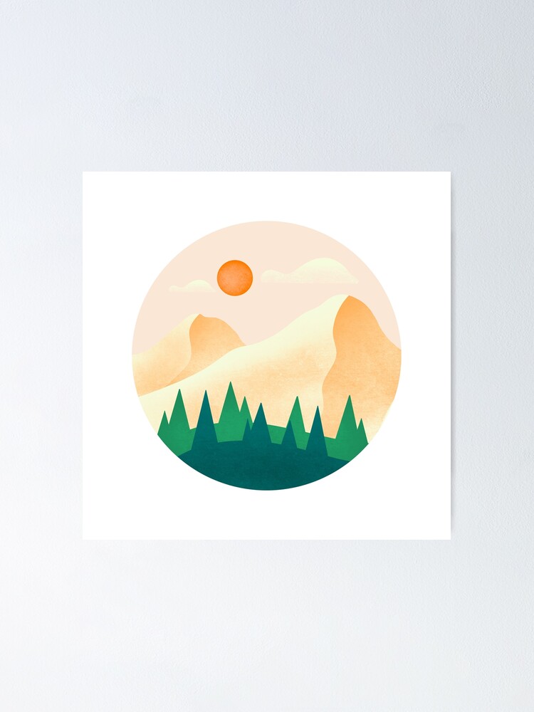 "Desert Landscape Horizon Circle" Poster by Shin-Y | Redbubble