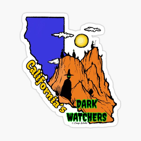 "California's Dark Watchers Legendary Cryptid Creatures " Sticker for ...