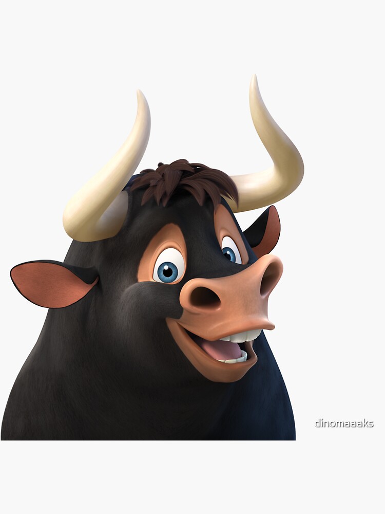 "ferdinand from the cartoon" Sticker by dinomaaaks | Redbubble