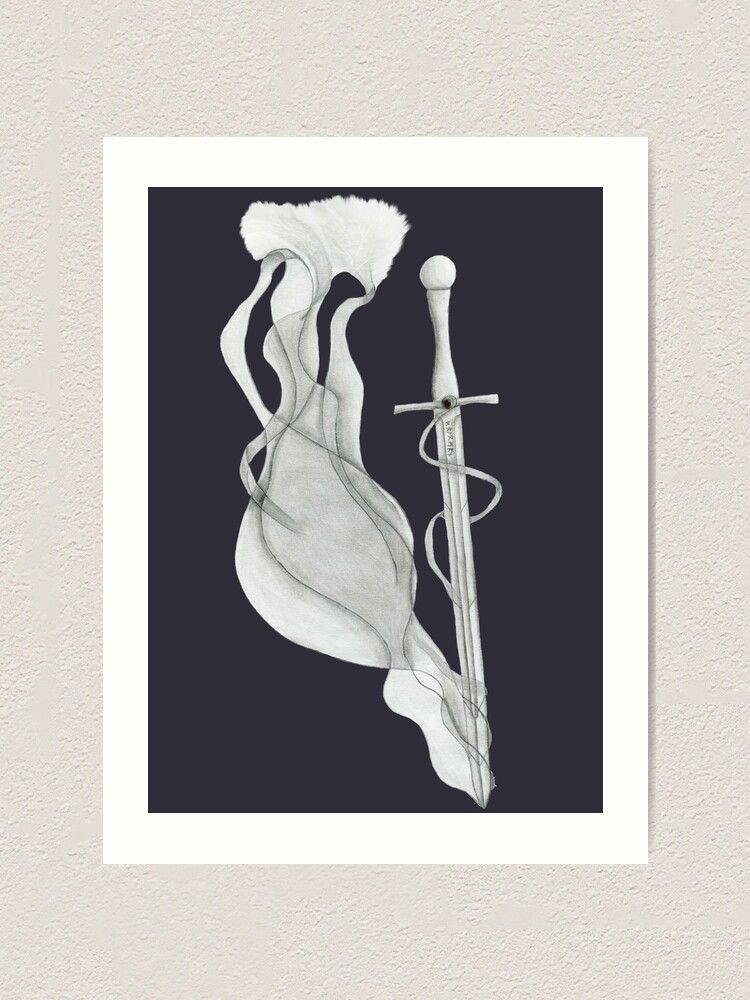"Norse Runed Smoke Sword Drawing" Art Print for Sale by Mansolo-Art ...