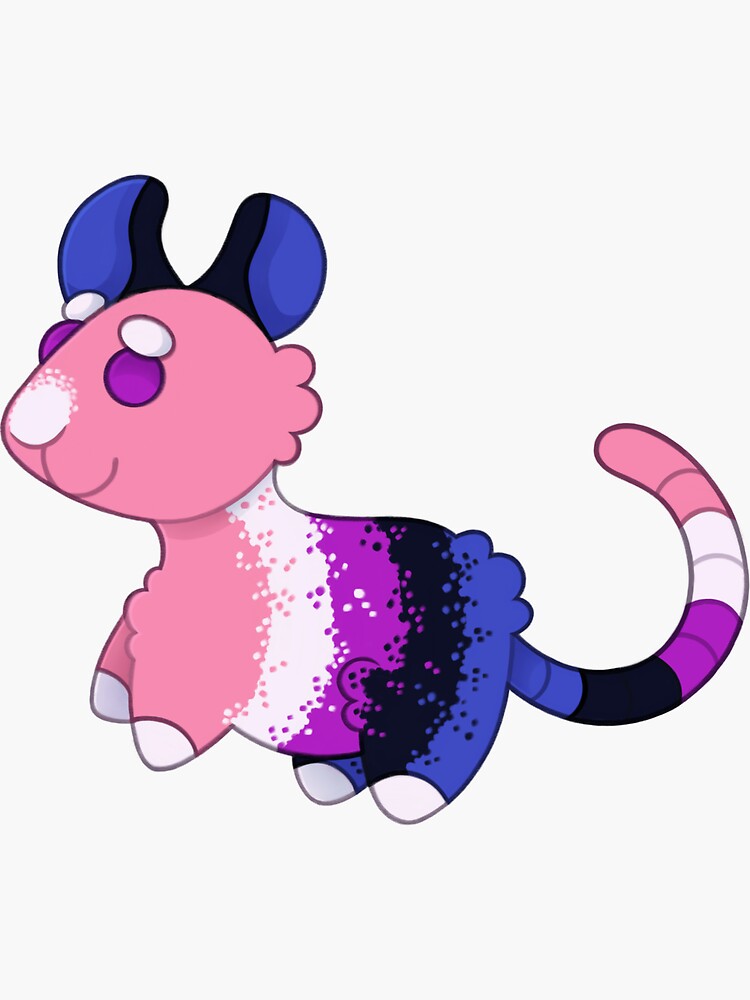 "Pride Rats: Genderfluid" Sticker for Sale by MelBirb | Redbubble