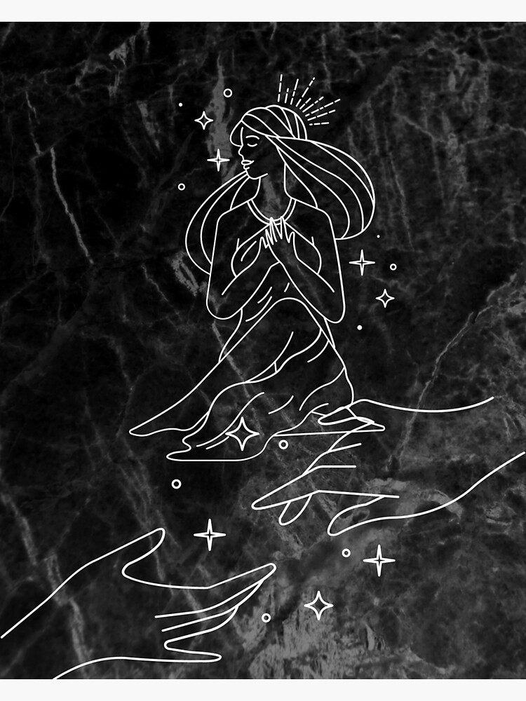 "Black Mermaid- self love- mental health - ocean" Sticker for Sale by ...