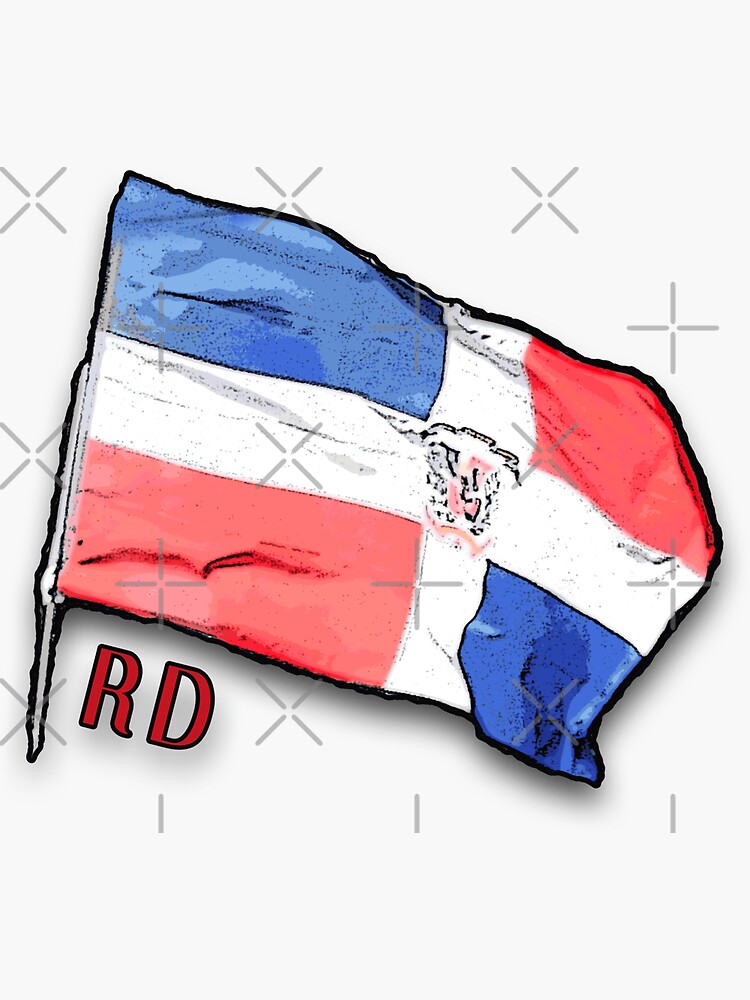 "Dominican Flag" Sticker by Rosedoggz | Redbubble