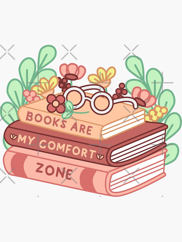 "Cute Bookish Stack" Sticker for Sale by blossombook | Redbubble